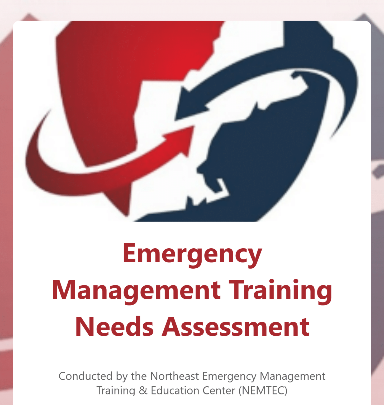 NEMTEC Emergency Management Training Survey